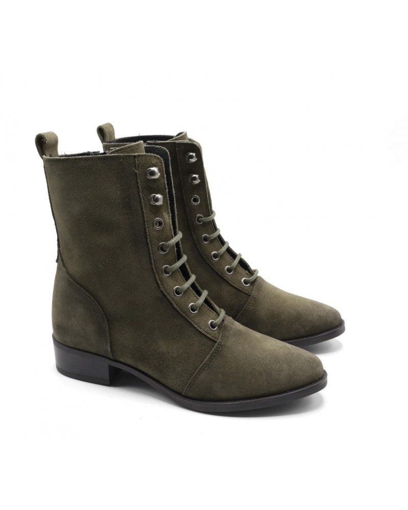 Bota serraje piel mujer