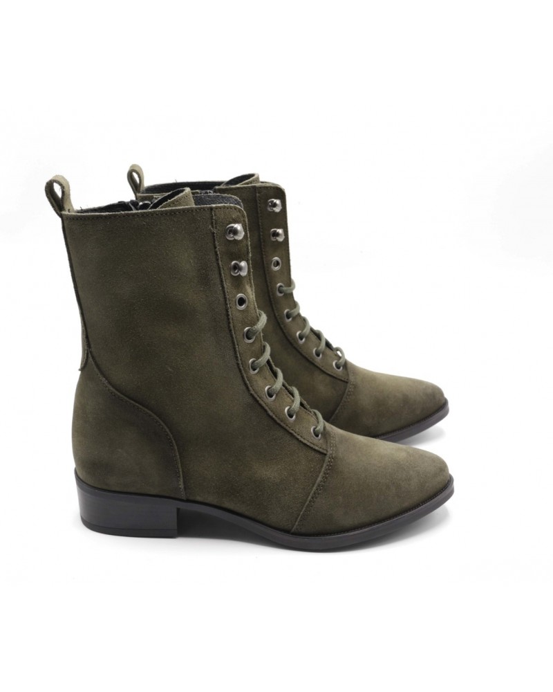 Bota serraje piel mujer